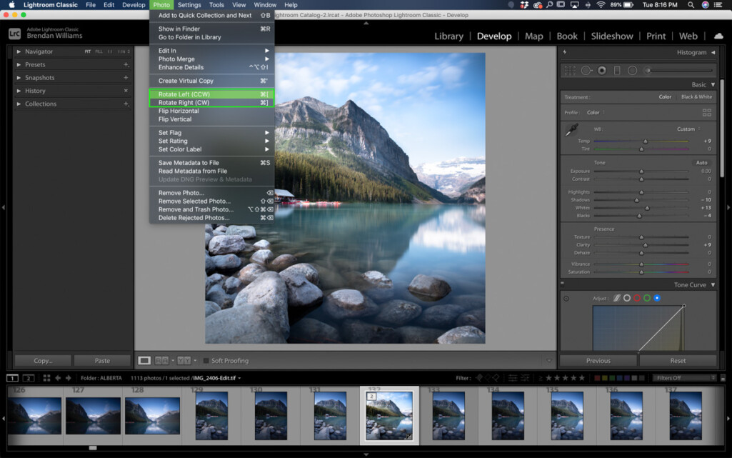 How To Rotate A Photo In Lightroom – Brendan Williams Creative